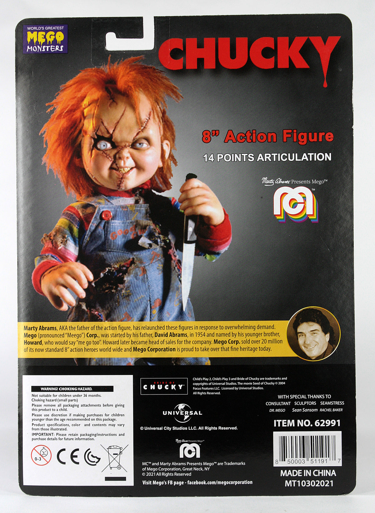 Mego Chucky Action Figure 8" - Horror Wave 14 | Child's Play